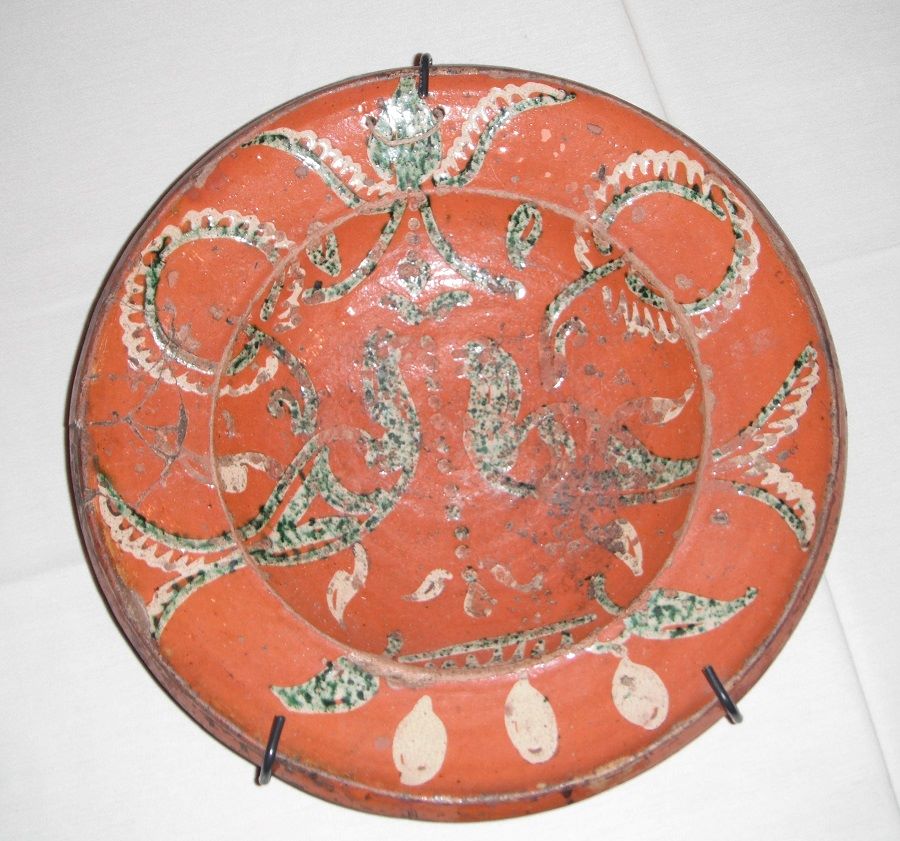 Sterling Silver and Redware Plates - Dr. Lori Ph.D. Antiques Appraiser